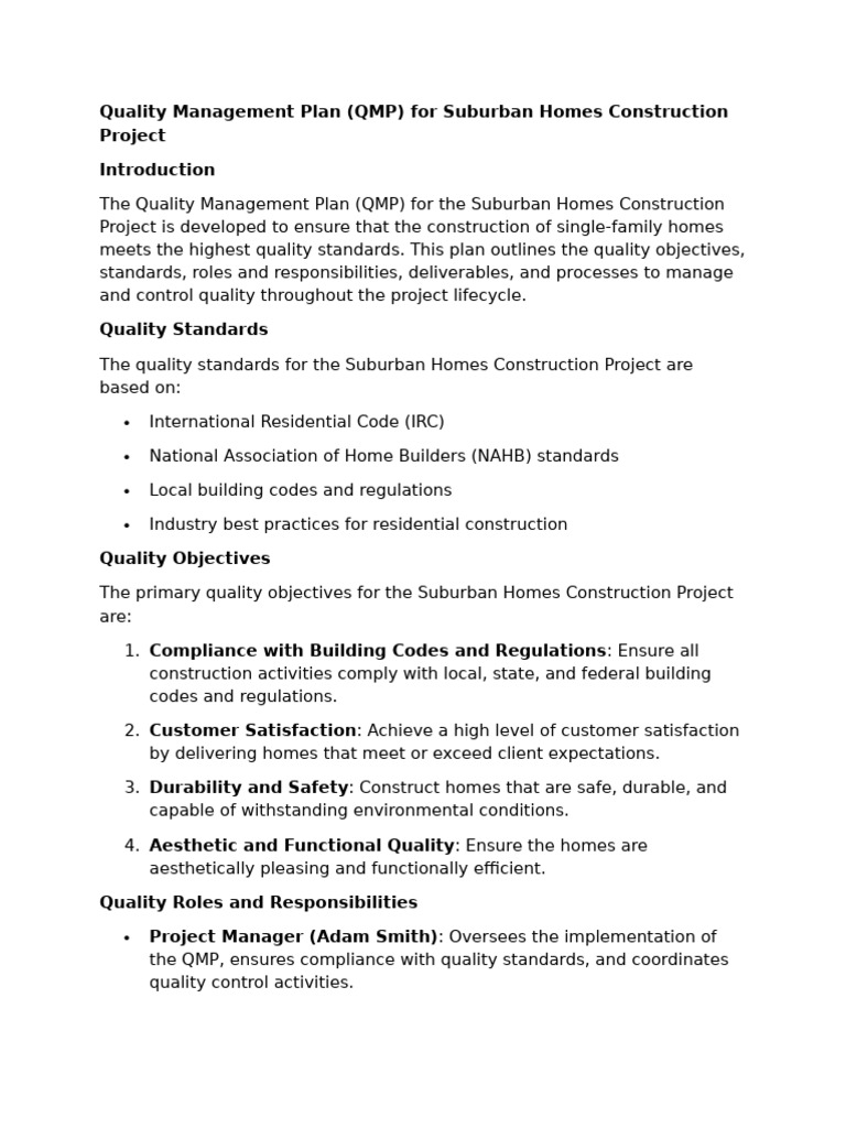Unit 12 - Individual Assignment - Quality Management Plan | PDF | Audit ...