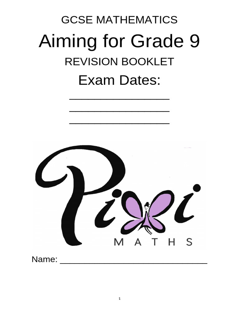 Revision Guide Aiming for Grade 9 | PDF | Factorization | Quadratic ... Revision Guide Aiming for Grade 9 | PDF | Factorization | Quadratic ...