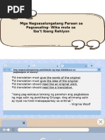 Mga Teknik at Pamamaraan NG Pagsasalin | PDF