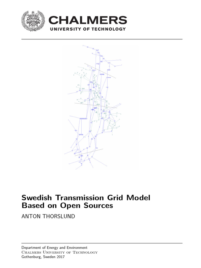 Swedish Transmission Grid Model Analysis | PDF | Electrical Grid ...