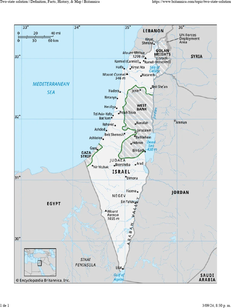 Two-State Solution - Definition, Facts, History, & Map - Britannica | PDF