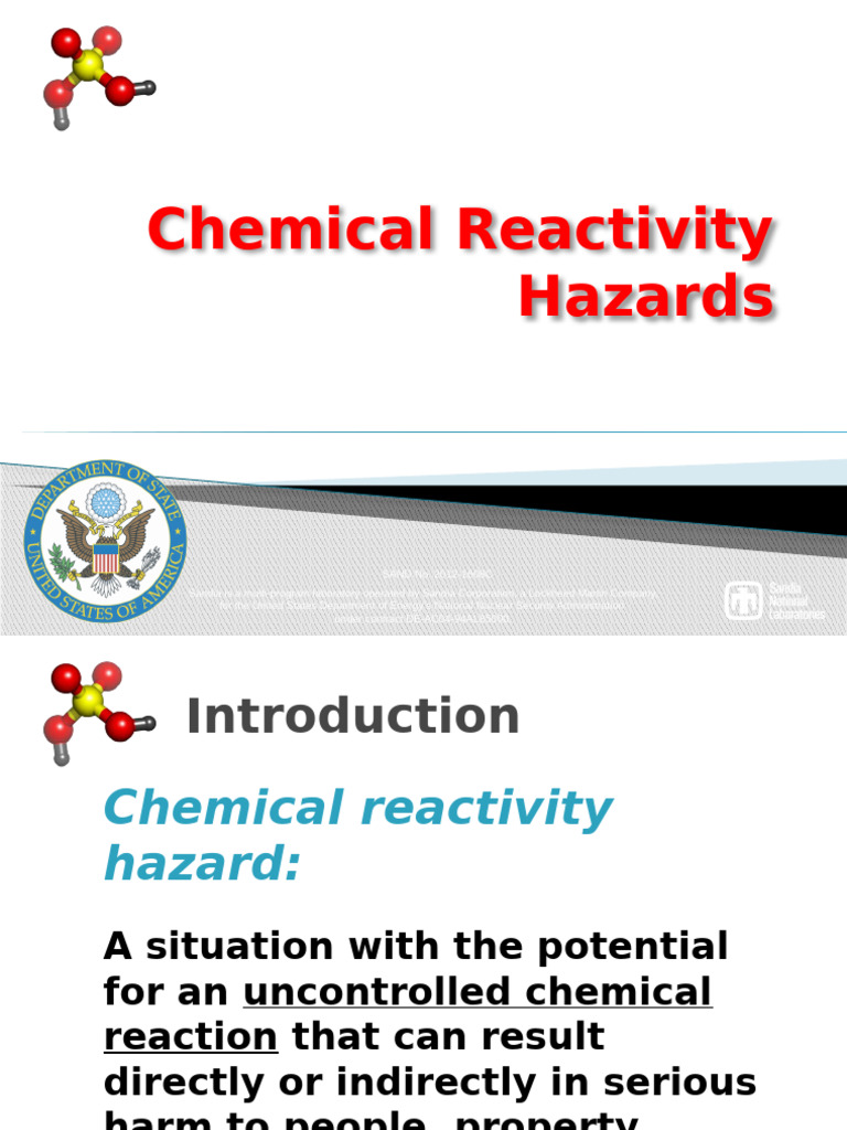 (Presentasi) Chemical Reactivity Hazards | PDF | Combustion | Explosion