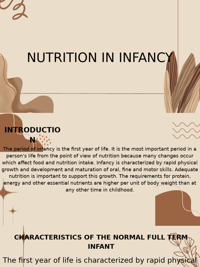Nutrients of Infancy | PDF | Nutrients | Breast Milk