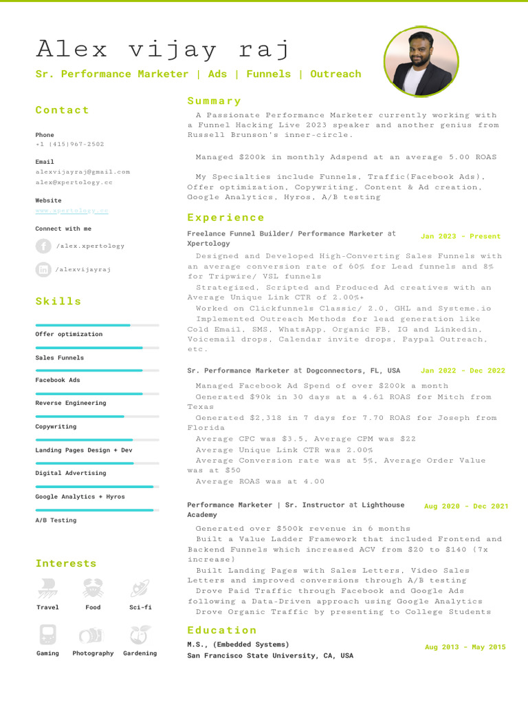 Alex resume 2024 | PDF | Cyberspace | World Wide Web