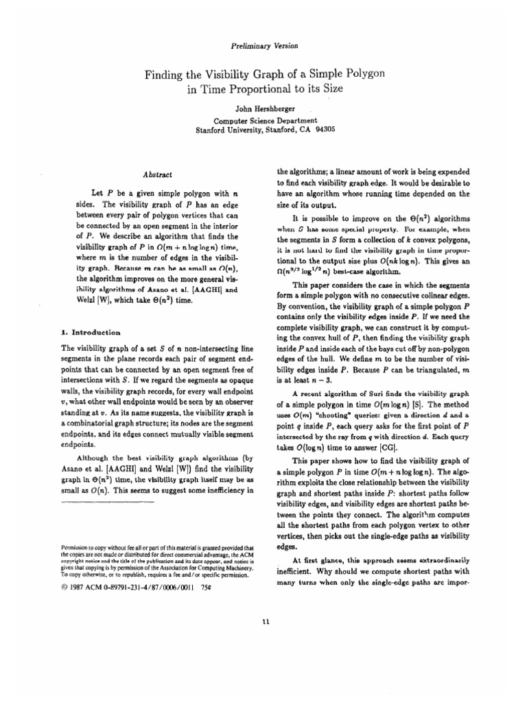 Visibility Simple Polygon 1987 | PDF | Vertex (Geometry) | Vertex ...