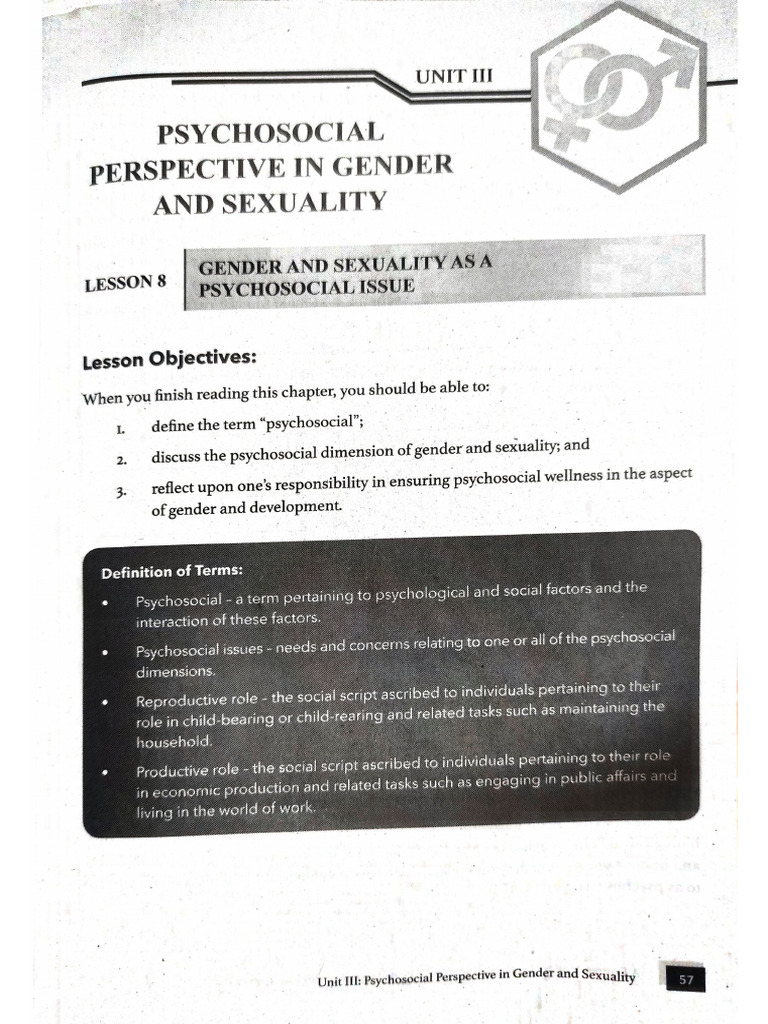 Lesson-3-Gender-and-Sexuality-as-a-Psychosocial-Issue | PDF