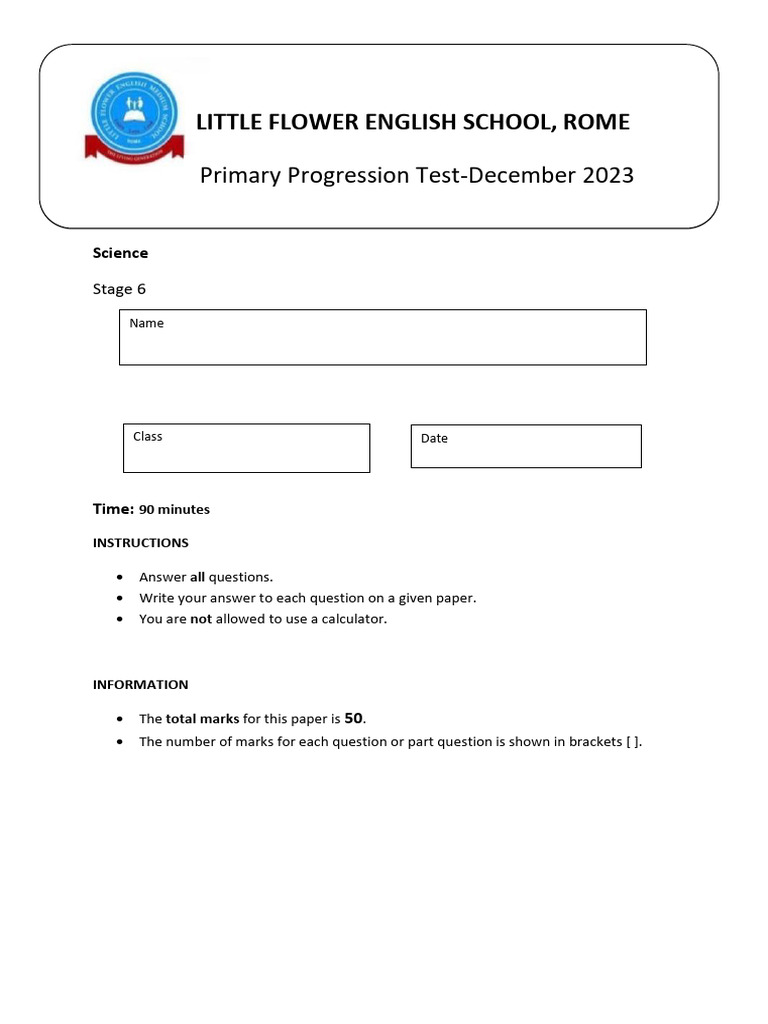 Exam paper - Grade 6 | PDF | Bacteria | Heart