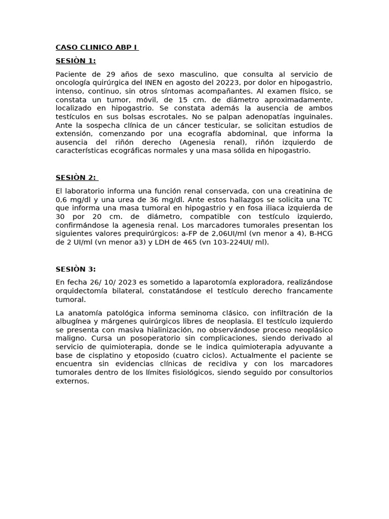 Caso Clinico Abp I | PDF