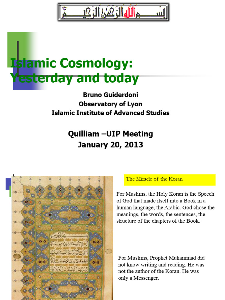 Islamic-cosmology-bruno-guiderdoni | PDF | Astronomy