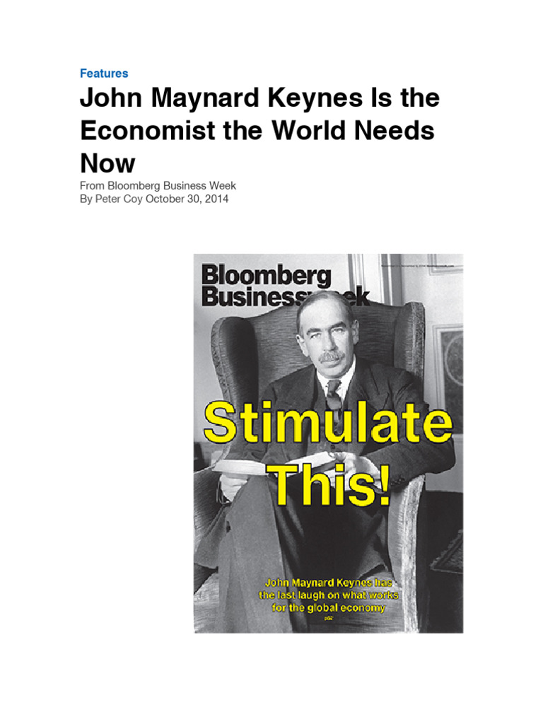 BloombergKeynes | PDF | John Maynard Keynes | Keynesian Economics