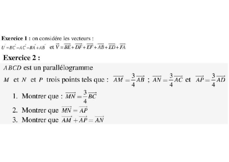 Calcul Vectoriel Dans Le Plan '' Driss DOTCOM '' Serie | PDF