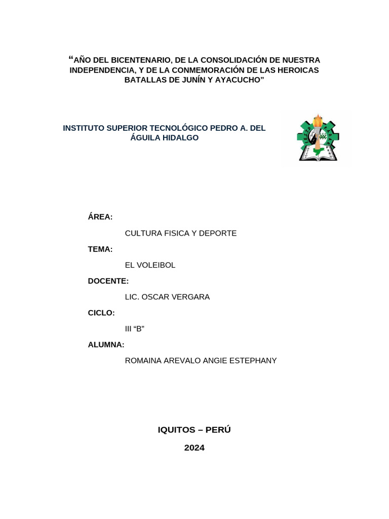 Monografia Sobre Voleibol - ANGIE 09-07-24 | PDF | Vóleibol | Deportes ...