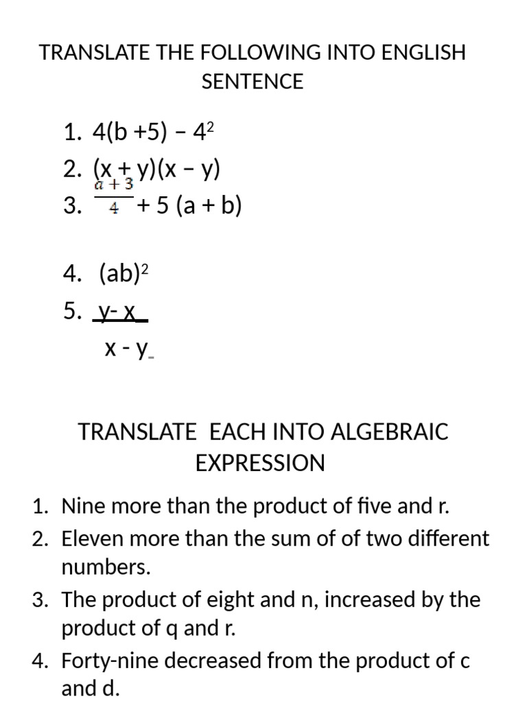 Mathematical Statements | PDF