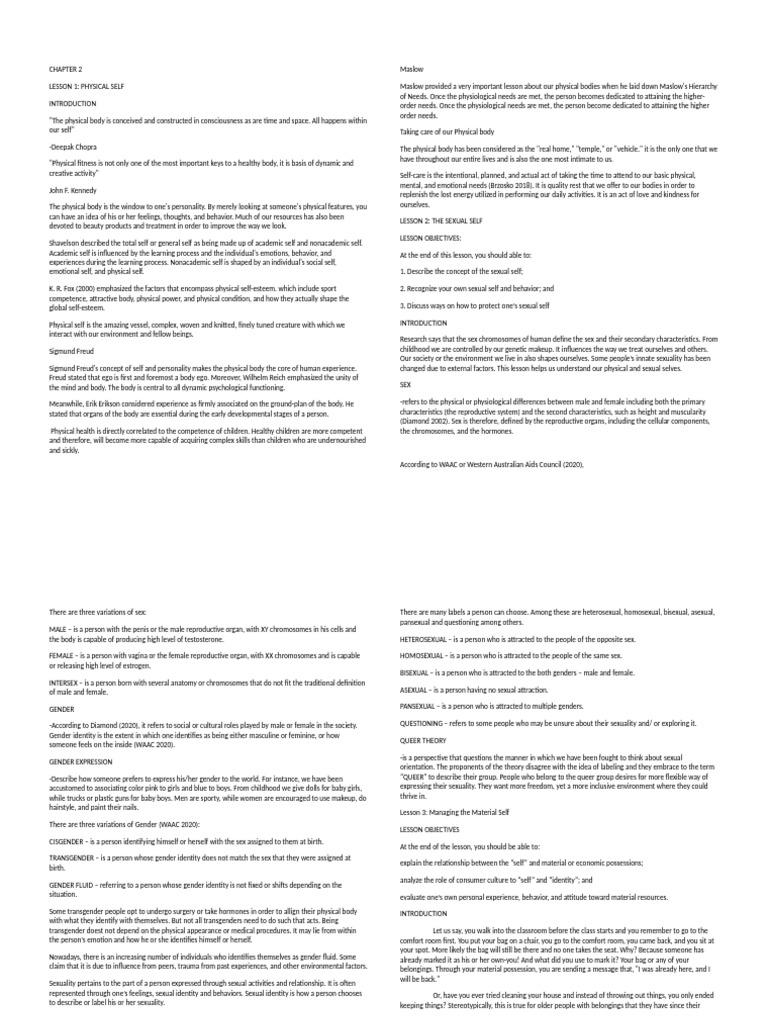 GEC 2 CHAPTER 2 Lesson 1 3 | PDF | Spirituality | Heterosexuality