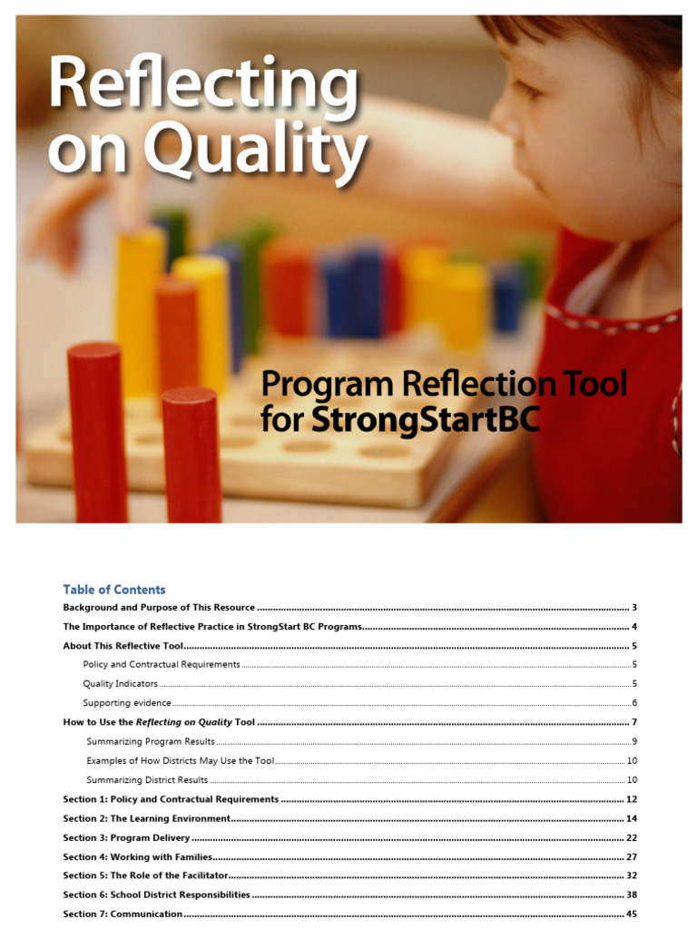 Reflective Practice in StrongStart BC Programs | PDF | Reflective ...