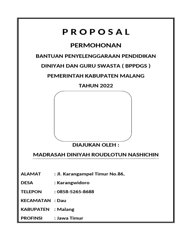 proposal-bppdgs-2023.PPRN PROFINSI | PDF