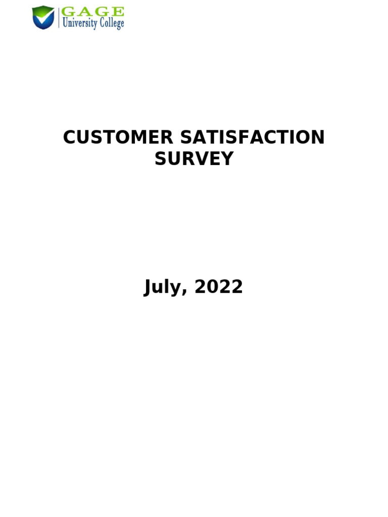Custemer Satisfaction Survey by - Solomon | PDF | Survey Methodology