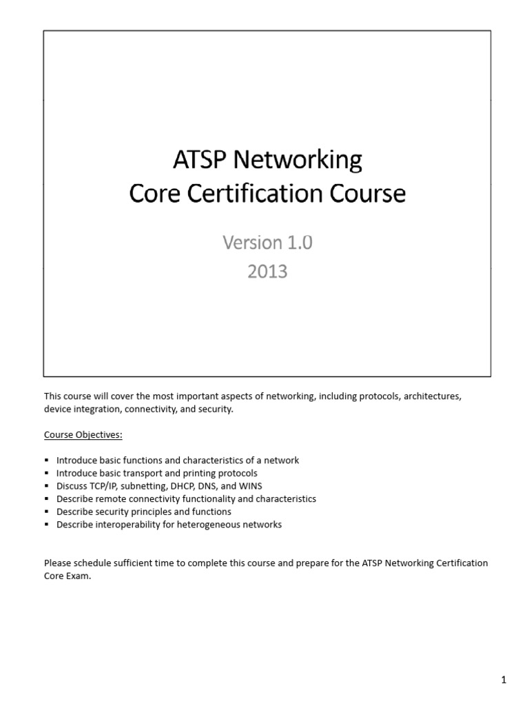 ATSP Networking Study Guide | PDF | Computer Virus | Computer Network