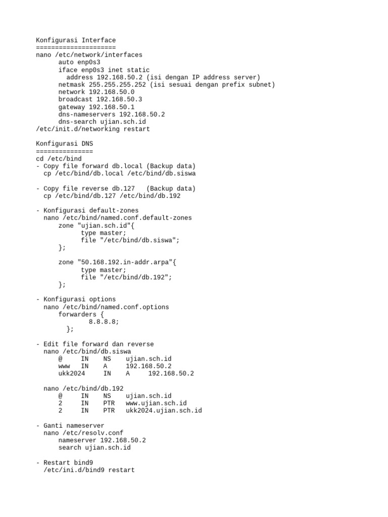 Konfigurasi Server | PDF