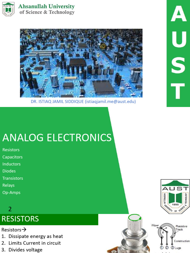 ME4205 Lecture 2 Analog Part1 | PDF | Diode | Inductor