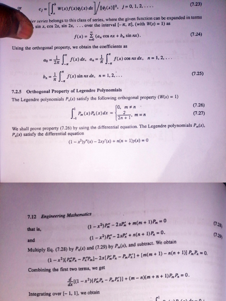 Legendere Orthogonality | PDF