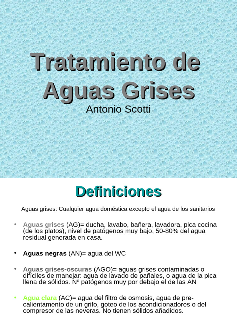 Tratamiento de Aguas Grises | PDF | Agua | Ingeniería Ambiental