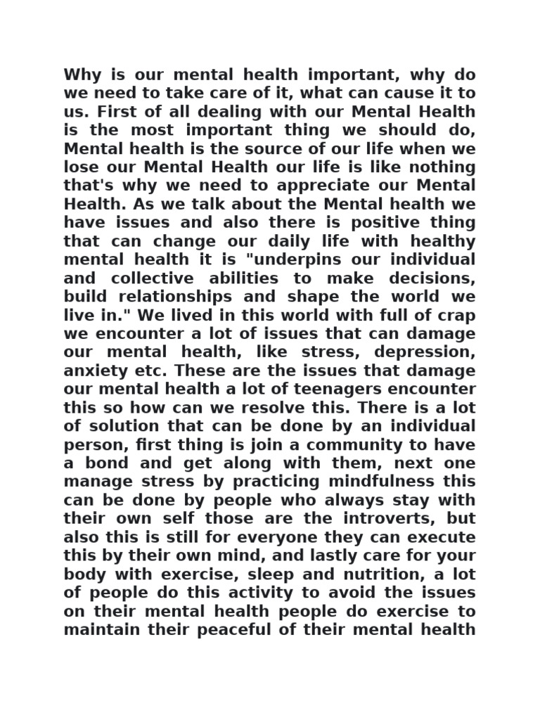 Why-is-our-mental-health-important | PDF