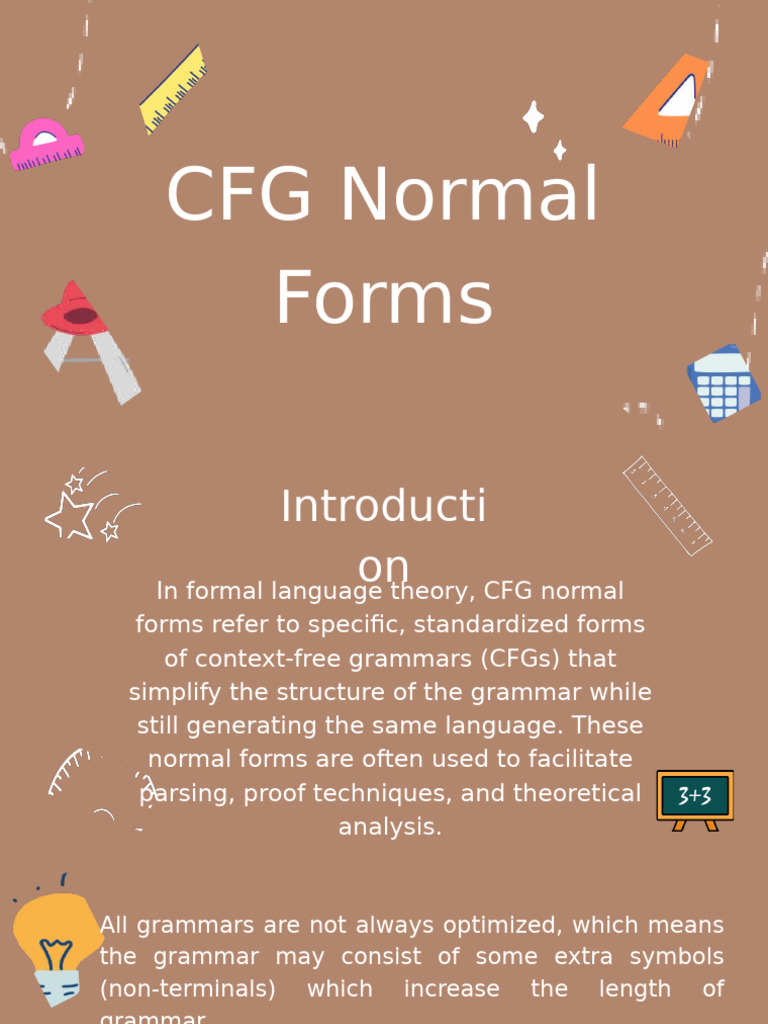 CFG Normal Forms (Autosaved) | PDF | Language Mechanics | Computer Programming
