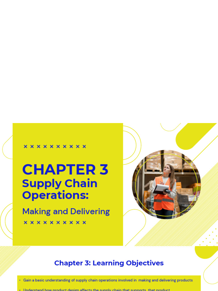 CHAPTER 3 Supply Chain Operations - Making & Delivering - Fullpdf | PDF | Supply Chain | Inventory