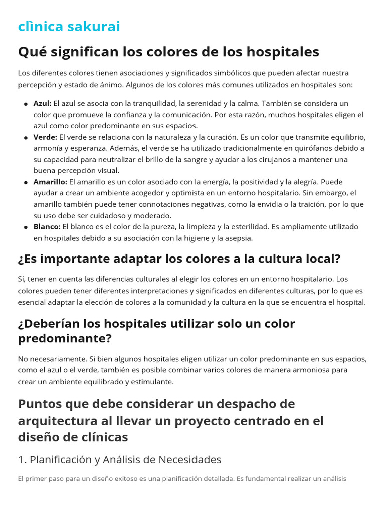 Clìnica Sakurai | PDF | Color | Accesibilidad