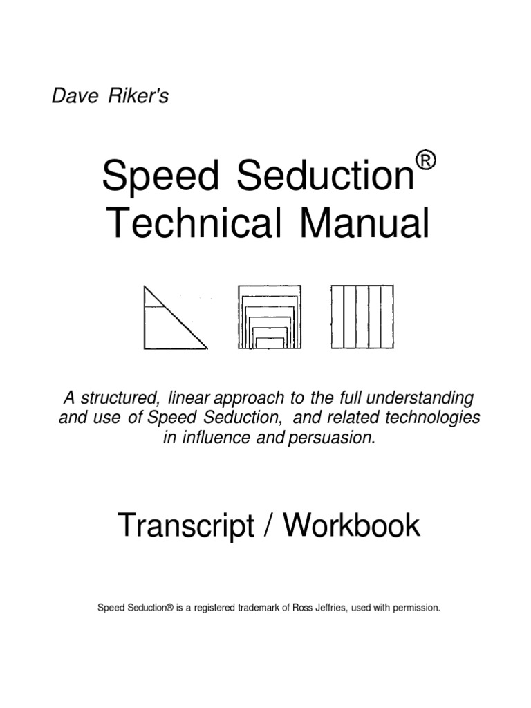 Riker, Dave - Speed Seduction Technical Manual | PDF | Typefaces | Mind