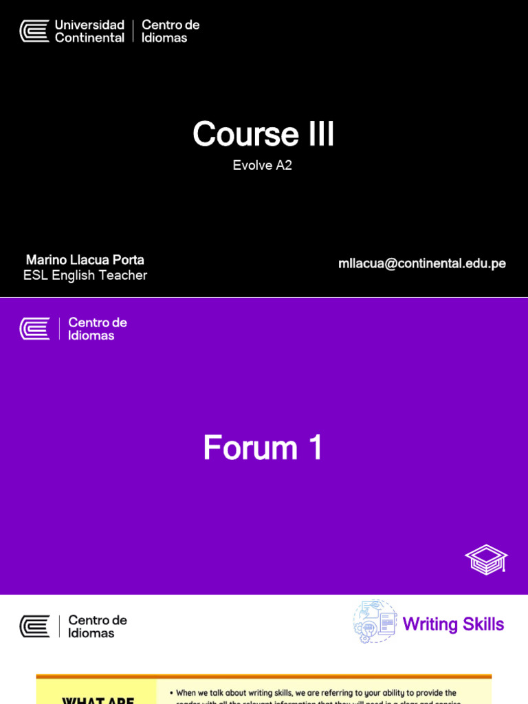 EJEMPLO DE FORO - COURSE III - Forum 1 | PDF