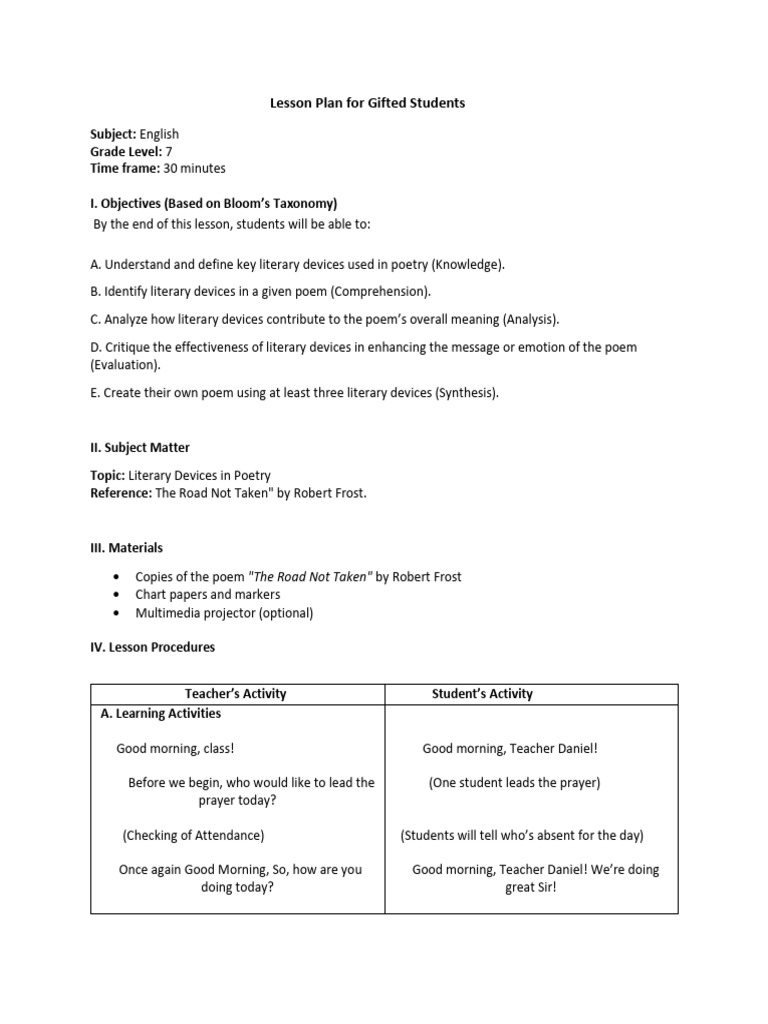 Grade 7 Poetry Literary Devices Lesson | PDF | Poetry | Metaphor