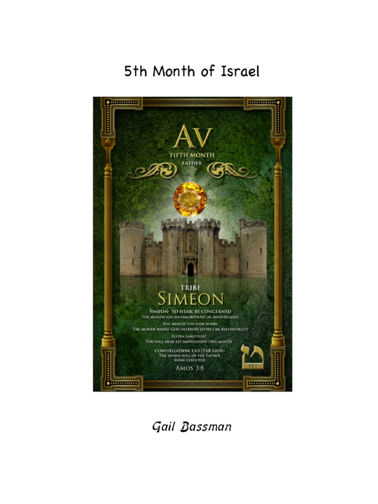 5th Month of Israel Av Simeon | PDF | Jacob