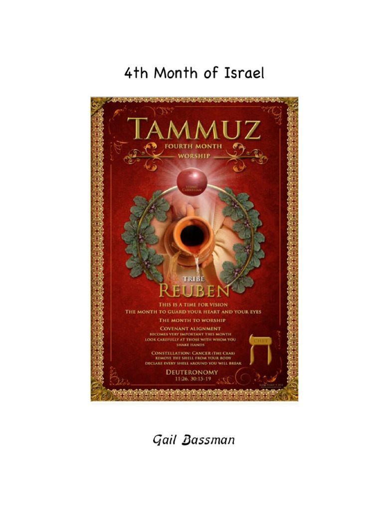4th Month of Israel Tammuz Reuben | PDF | Jacob | Constellation