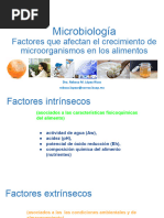 Factores Intrinsecos y Extrinsecos | PDF | Descomposición | Alimentos