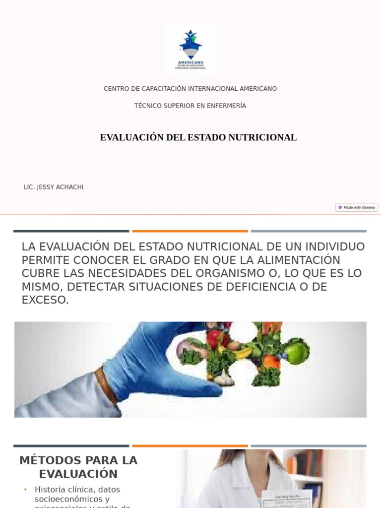 Tema Evaluacion Nutricional | PDF | Índice de masa corporal