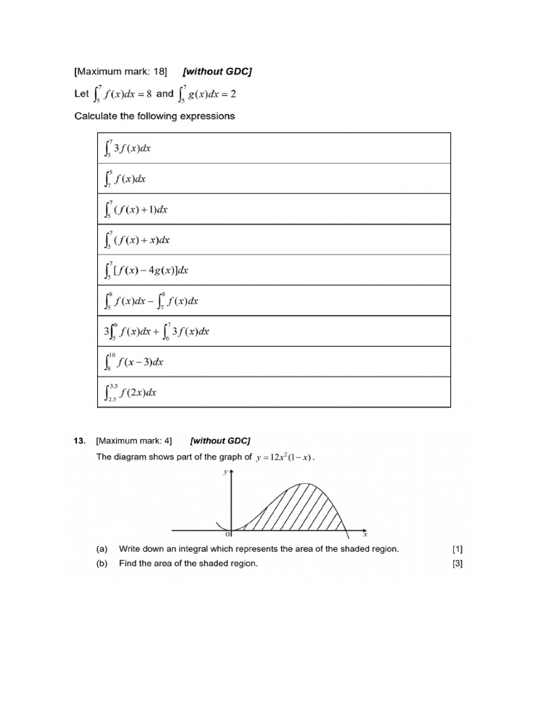 Areas and Def Int | PDF