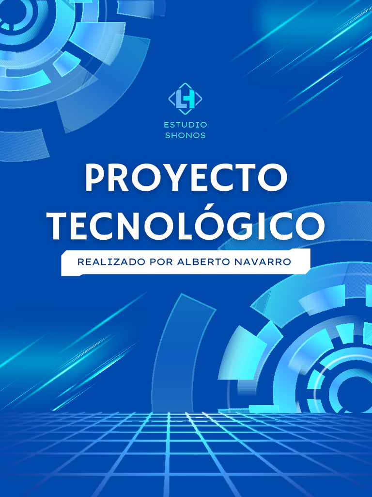 Documento A4 Portada De Proyecto Tecnológico Gradient Azul Pdf
