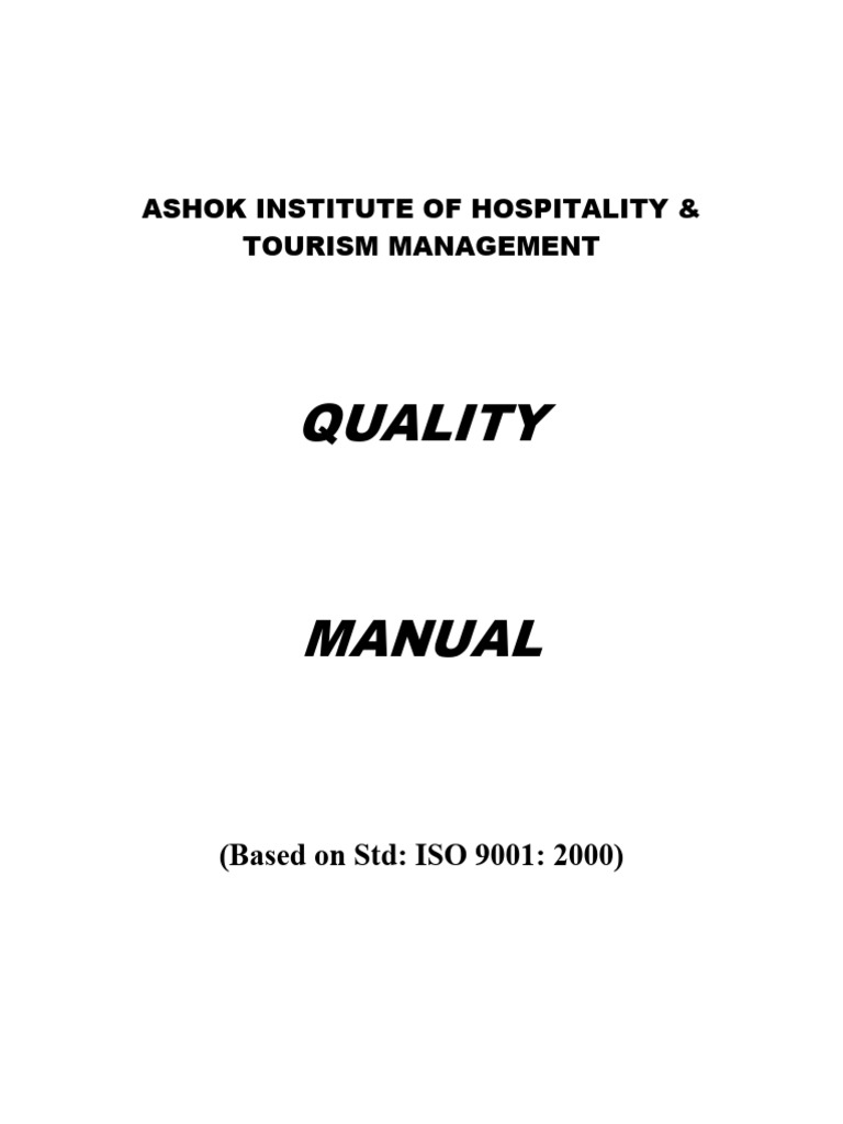 AIHTM Quality Management Manual | PDF | Quality Management | Iso 9000
