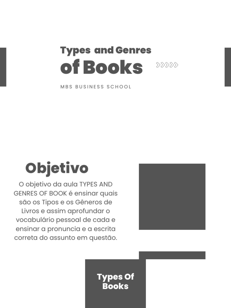 Tipos e Gêneros de Livros | PDF