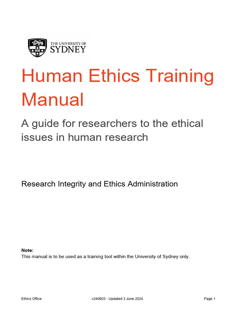 Human Ethics Training Guide | PDF | Informed Consent | Risk