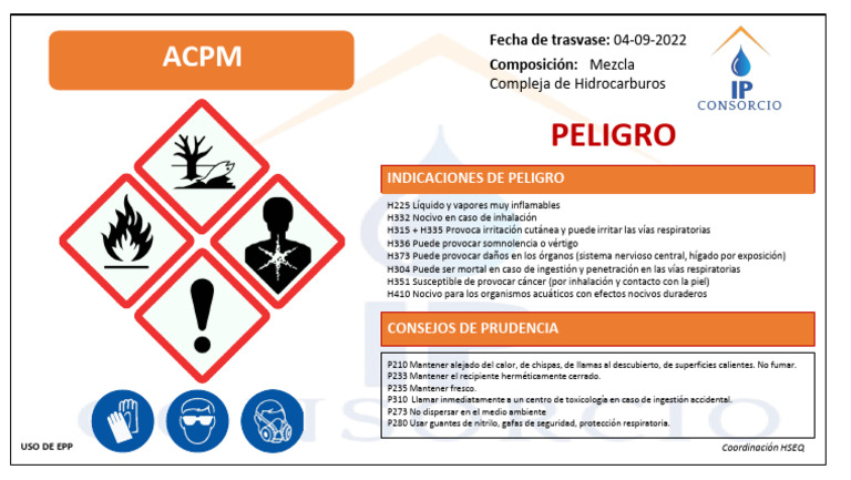 Etiqueta Sga - Acpm | PDF