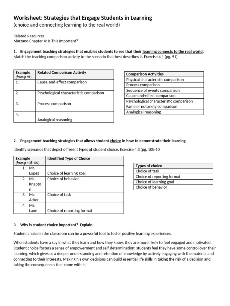 Strategies That Engage Students in Learning | PDF | Learning ... Strategies That Engage Students in Learning | PDF | Learning ...
