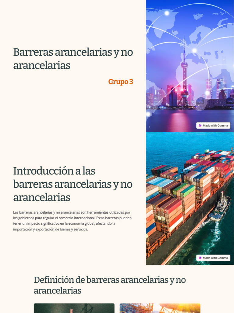 Barreras Arancelarias y No Arancelarias | PDF | Barreras no arancelarias al comercio | Arancel