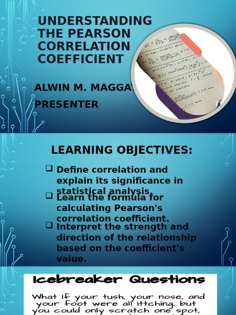 Understanding the Pearson Correlation Coefficient | PDF | Statistical Analysis | Teaching ...