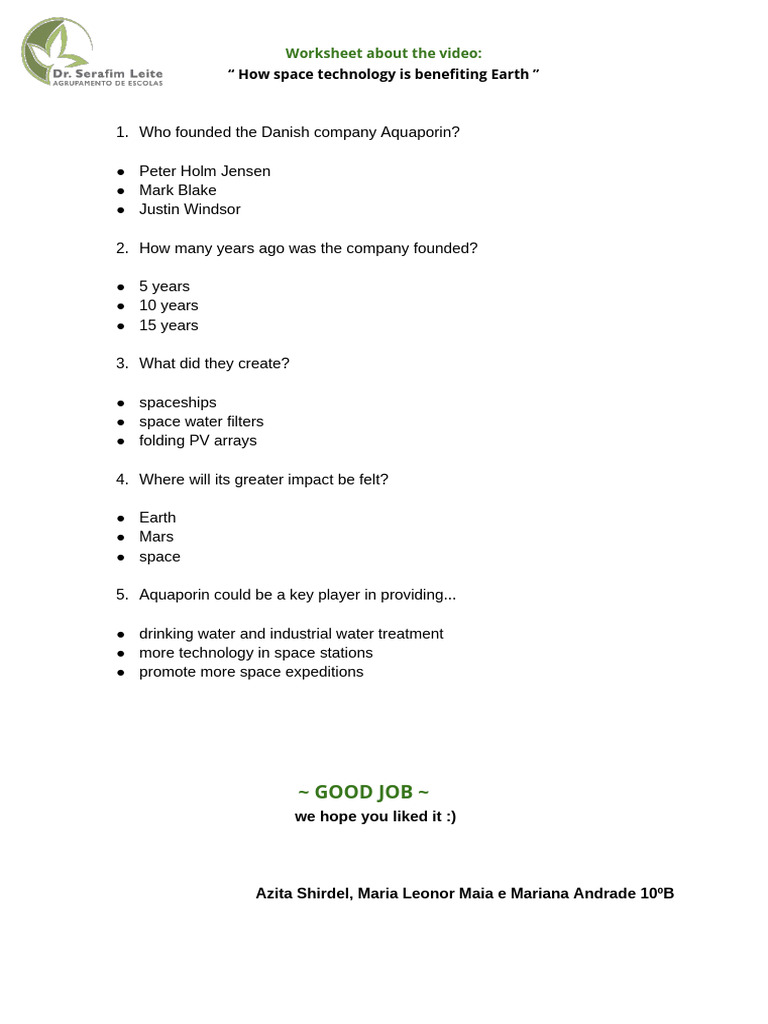 (Beyond The Planets - Worksheet) | PDF