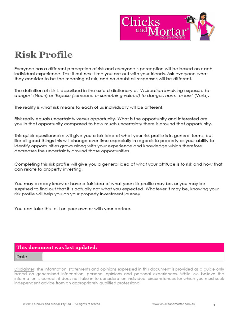 Risk-Profile | PDF | Risk | Investing