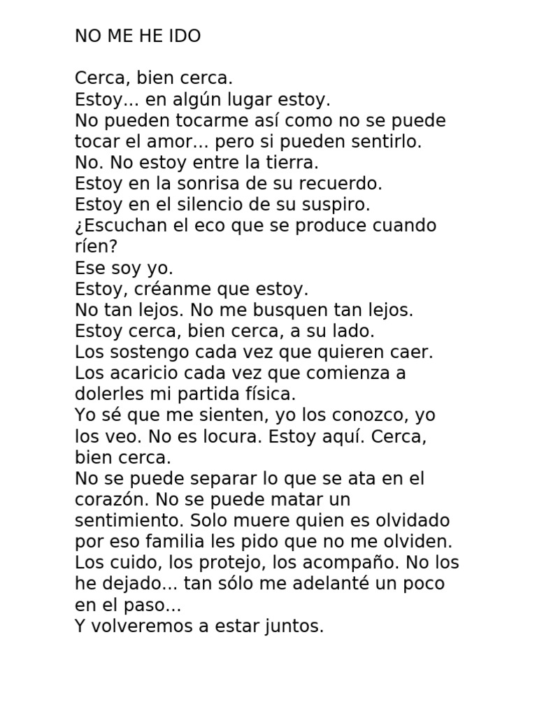 No Me He Ido. | PDF