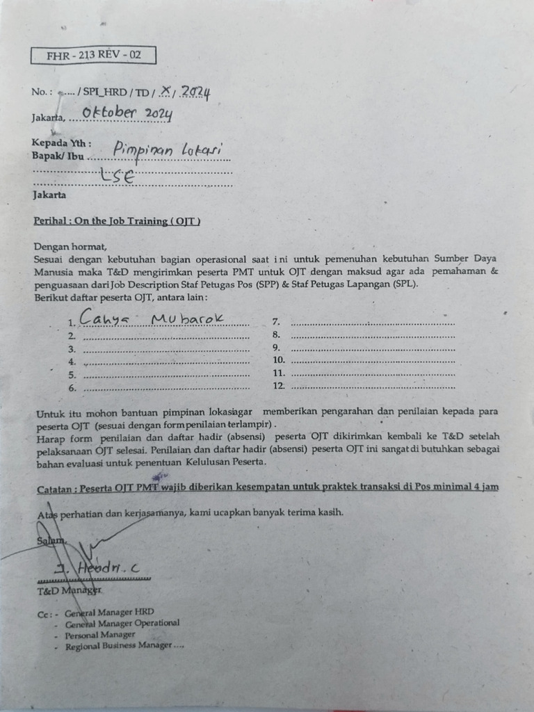 Penilayan Ojt. | PDF